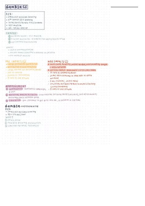 Summary Igcsesgcses Cie Geography Case Study Revision Notes