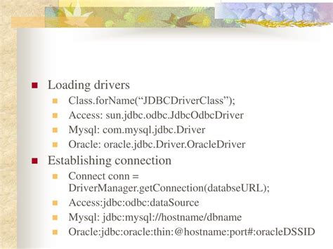 Ppt Java Database Programming Powerpoint Presentation Free Download
