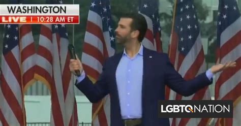 Trump Jr Riled Up Maga Protest With Bizarre Rant About Trans Women