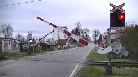 Spoorwegovergang Soběslav Cz Railroad Crossing Železniční