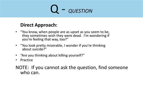 Ppt Question Persuade Refer Ask A Question Save A Life Your Name
