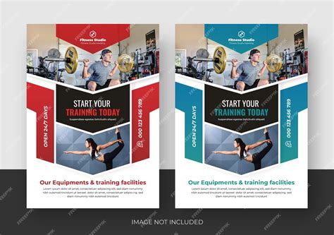 Premium Vector Modern Fitness And Gym Flyer Template Gym Flyer A4
