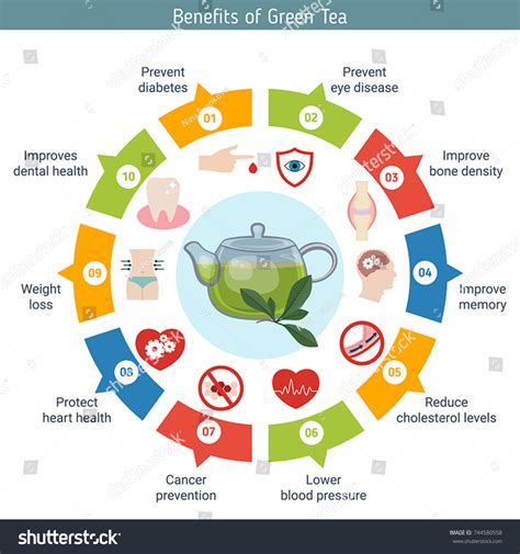 Infographic Tea Benefit Photos And Images And Pictures Shutterstock