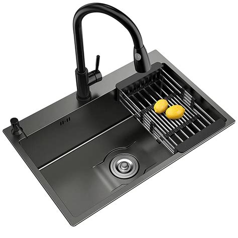 Buy HGTRH Stainless Steel Kitchen Sink With Drainboard Workstation Sink Stainless Stainless