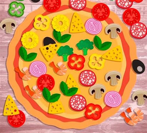 Пицца из бумаги Шаблон аппликации Поделки на тему математики Пицца