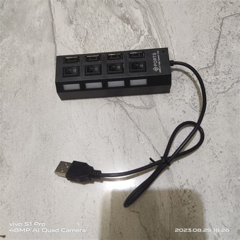 Jual Usb Hub Saklar 4 Port On Off High Speed Sambungan Usb Extension 4 Port Shopee Indonesia
