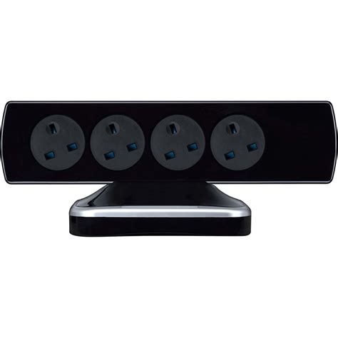 Masterplug Masterplug 8 Socket 2m Switched Extension Tower Gloss Black