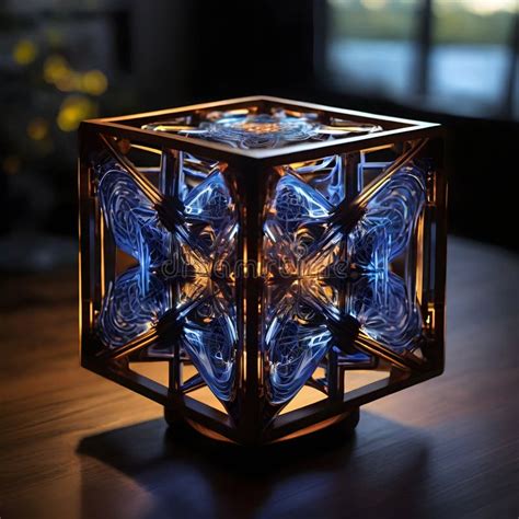 Image Of Geometric Metatron Cube Pattern Artwork Stock Illustration