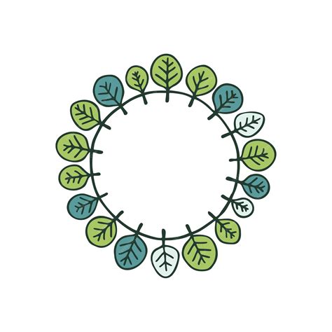 Premium Vector Illustration Of Circular Tree Forest Crown