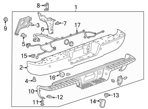 Rear Bumper Chevrolet Silverado 1500