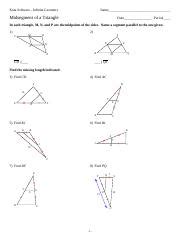 Midsegment Of A Triangle Kuta Software Infinite Geometry
