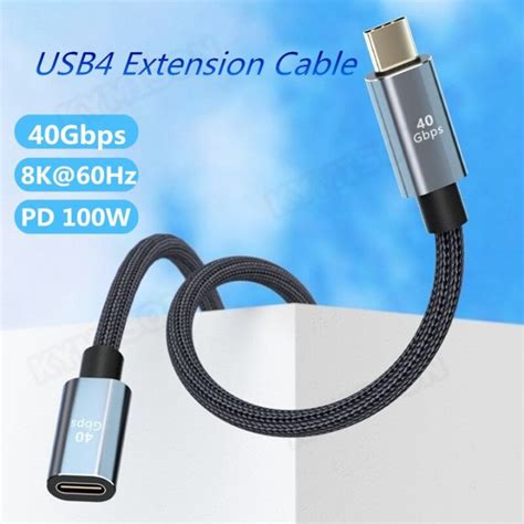 Thunderbolt 3 Extension Cable Thunderbolt 4 Type C 40gbps Usb C Male To