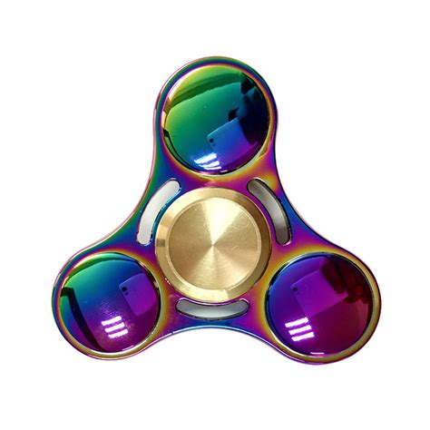 Rainbow Colors Titanium Alloy Edc Hand Fidget Spinner High Speed Focus
