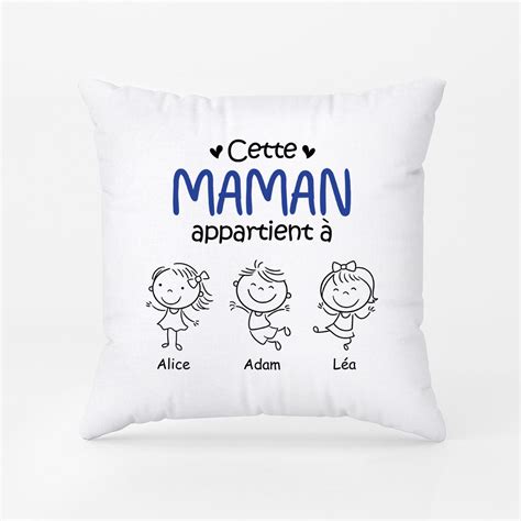 Cette Maman Mamie Appartient à Cadeau Personnalisé Coussin Pour Mam
