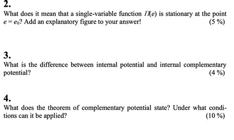 Solved 2 What Does It Mean That A Single Variable Function