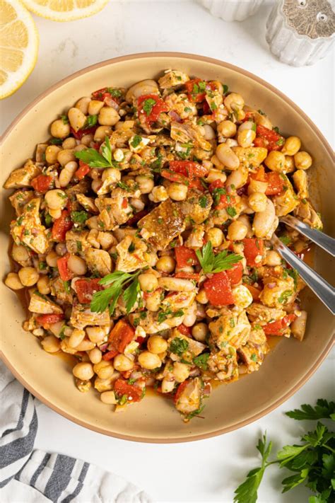 Dense Bean Salad With Roasted Chicken Salimas Kitchen