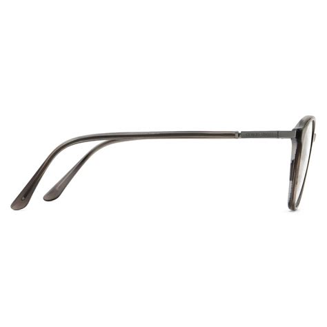 Giorgio Armani Mens Panto Eyeglasses Gunmetal Optical Glasses