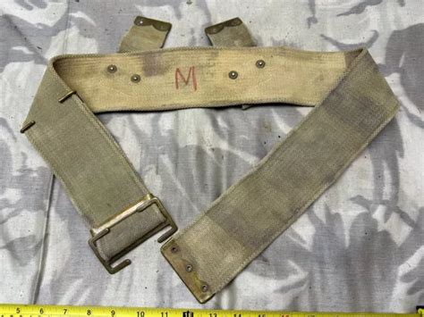 Original Ww1 British Army 08 Pattern Webbing Belt 42 Waist £70 00