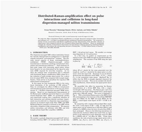 distributed raman amplification effect on pulse interactions hd png