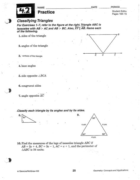 Geometry Assignment Worksheet Answers