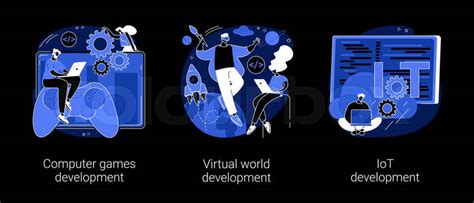 programming team abstract concept vector illustrations comp colourbox