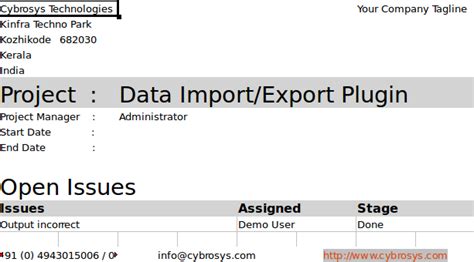 Project Report Xls And Pdf Odoo Apps