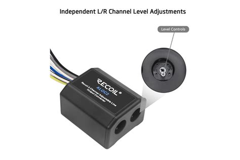 X Adjustable Channel Speaker Cable To RCA Line Output Converter