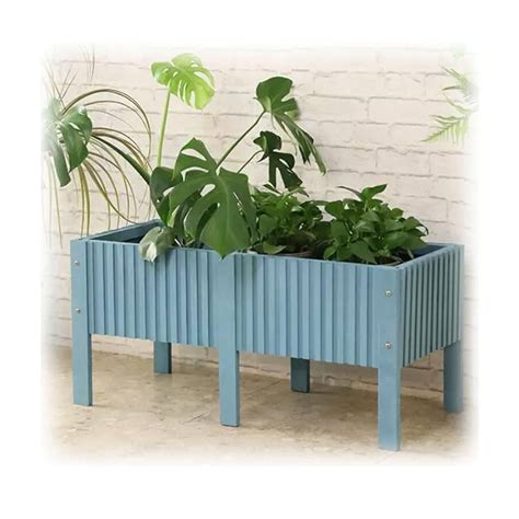 Jardinera Con Contenedores Altos Y Estrechos