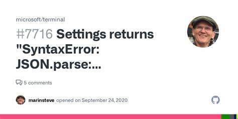 Settings Returns SyntaxError JSON Parse Unexpected Character At Line
