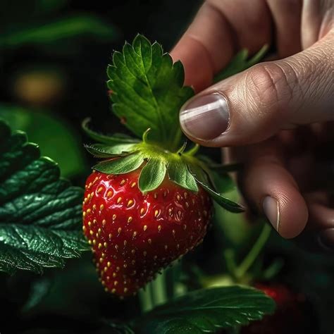 Premium Ai Image Strawberry Picking