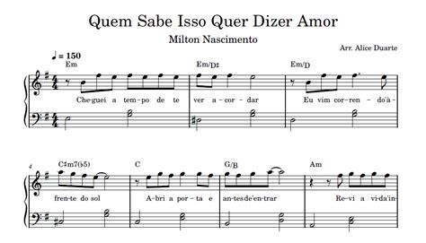 Quem Sabe Isso Quer Dizer Amor Partitura Para Piano