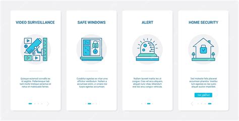 Premium Vector Security Video Surveillance Privacy Protection Ux Ui