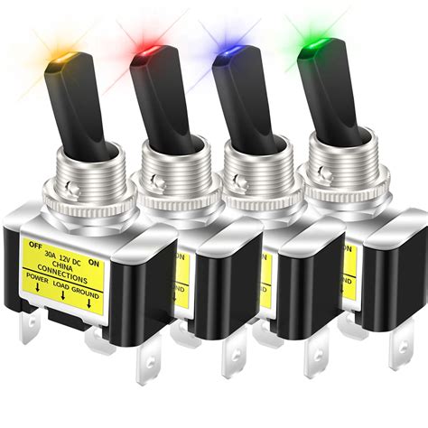 30a 12v Led 토글 스위치 조명 토글 로커 스위치 Spst On Off 2 위치 3pin 자동차 자동차 항공기용 2
