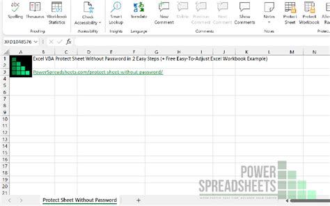 Excel Vba Protect Sheet Without Password In Easy Steps Example