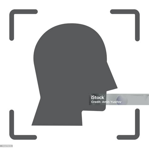 Id 문자 모양 아이콘 얼굴 얼굴 인식과 얼굴 인식 얼굴 검색 서명 벡터 그래픽 흰색 배경 Eps 10 솔리드 패턴 감지기에 대한 스톡 벡터 아트 및 기타 이미지 Istock