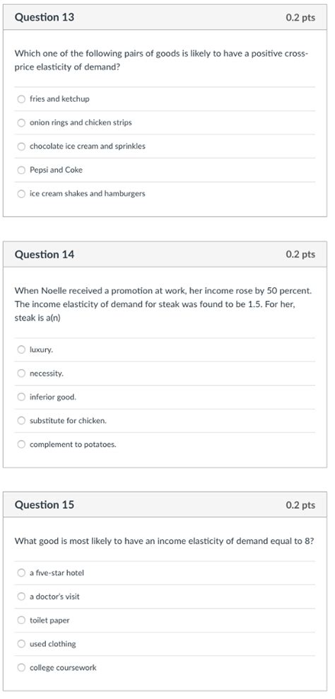 Solved Question 13 02 Pts Which One Of The Following Pairs