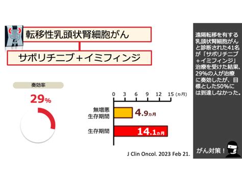 日本がん対策図鑑 【腎細胞がん】「イミフィンジ＋サボリチニブ」