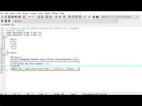Program To Swap Three Numbers Using Call By Reference In C Language