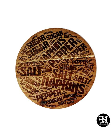 Salt Pepper Sugar Napkins Acacia Lazy Susan Fhs Designs Custom