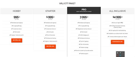 Customizing Pricing Tables Width Height Sizes And Colors Support