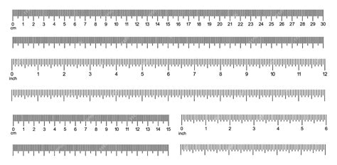 Premium Vector Measuring Charts With 30 Centimeters 12 Inches