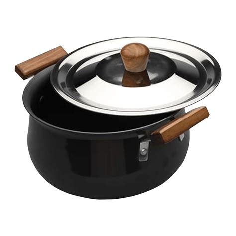 Buy Wonderchef Ebony 5l Non Stick Aluminium And Wood Biryani Handi With Stainless Steel Lid