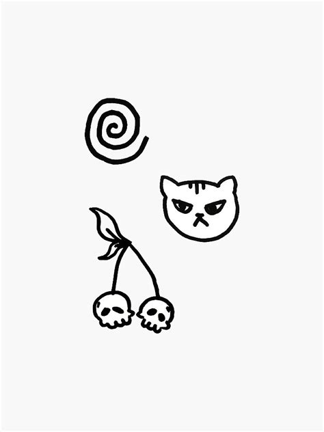 Doodles Sticker Pack Sticker For Sale By Grungegraphix Redbubble