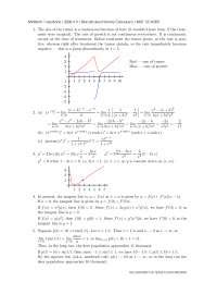 Midterm Exam Solutions Calculus I Mat Docsity