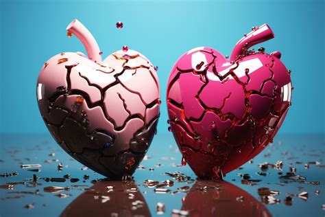 Free Photo View Of Broken Hearts