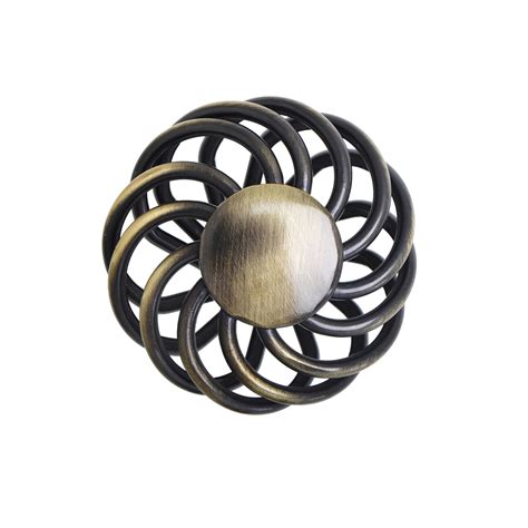 Utopia Alley Aire Round Swirl Cabinet Ring Pull Knob Decorative Cabinet Drop Pull Knobs For