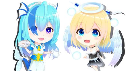オリジナル うちの子デフォルメ 魔星黒白のイラスト Pixiv