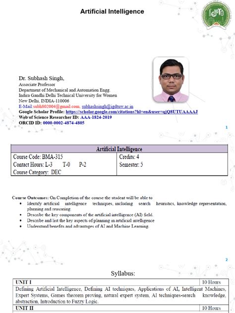Lecture Notes Pdf Intelligence Ai And Semantics Artificial