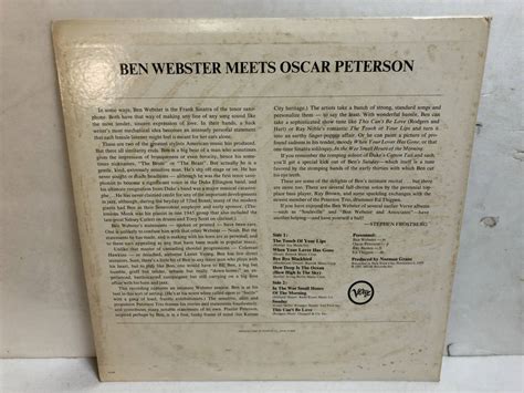 31228s 12inch Lp ベン ウェブスターオスカー ピーターソンben Webster Meets Oscar Peterson