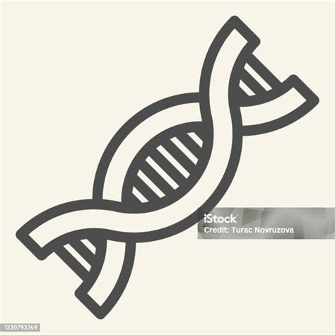 Dna 선 아이콘입니다 Dnk 분자 는 흰색 배경에 스타일 픽토그램을 윤곽 모바일 개념 및 웹 디자인에 대한 유전 기호 염색체